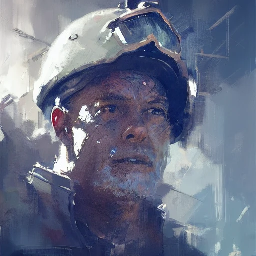 Professional impressionist painting of an Admiral in the styles ...