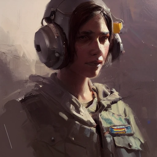 Professional painting of a female scout, by Jeremy Mann, Rutkows ...