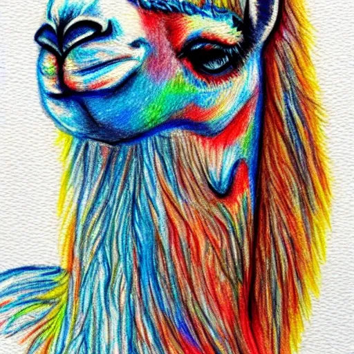 llama moonwalk, Water Color, Pencil Sketch - Arthub.ai
