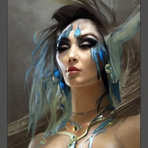 Portrait Full Body Female Russian Concubine With Slim Curvy Body Arthubai