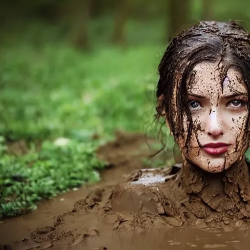 Photo Of Beautiful Woman Covered In Mud Arthub ai Photo Of Beautiful Woman Covered In Mud Arthub ai