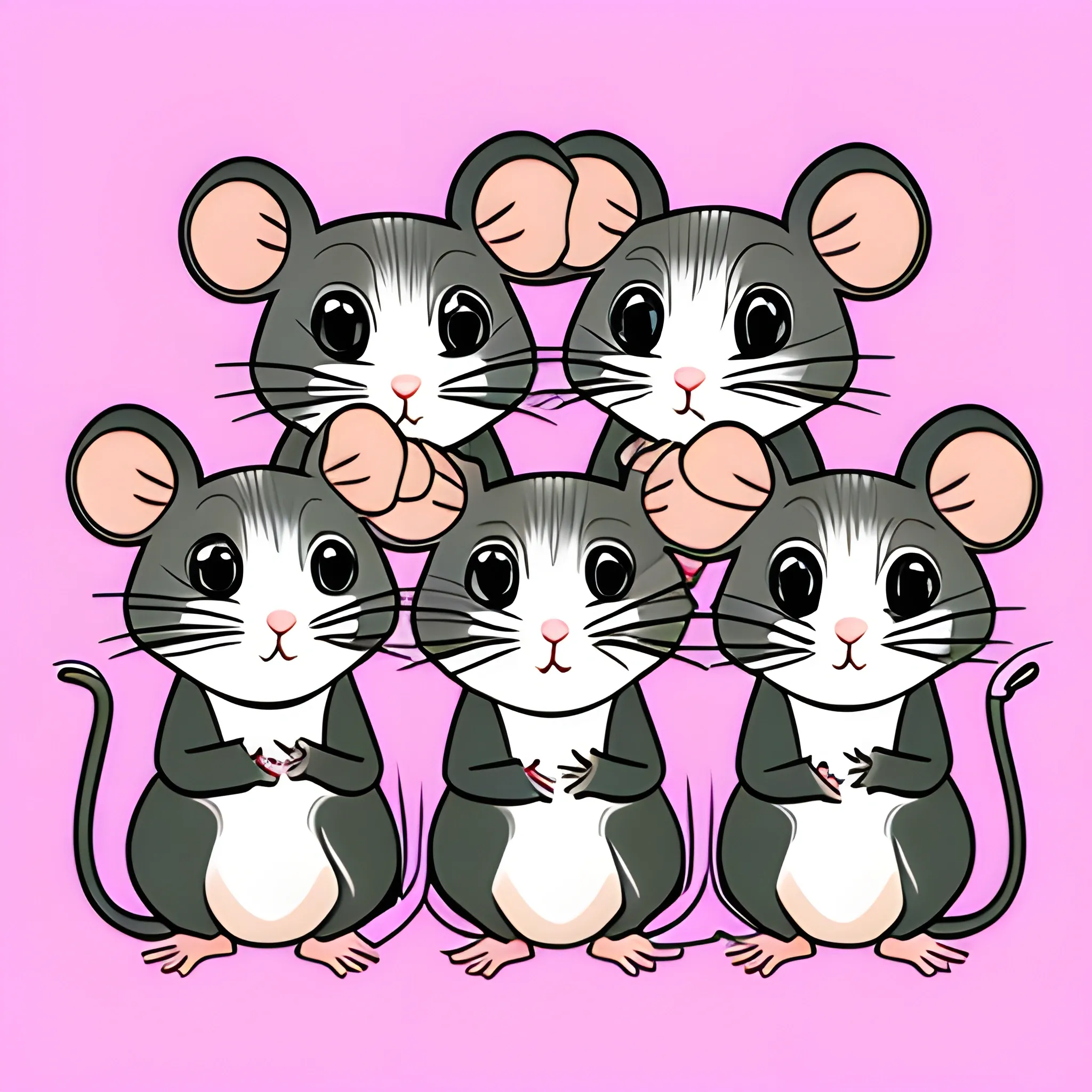 6 Cute Rats Cartoon Arthub ai