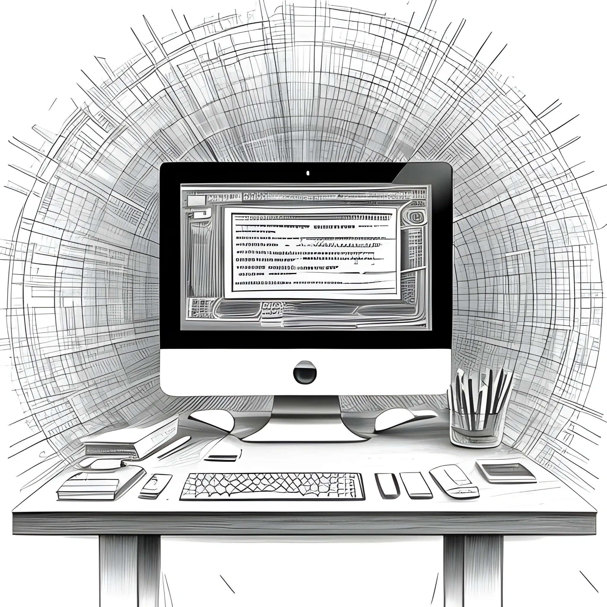 Information Technology Simple Background Trippy Pencil Sketch Arthub ai Information Technology Simple Background Trippy Pencil Sketch Arthub ai
