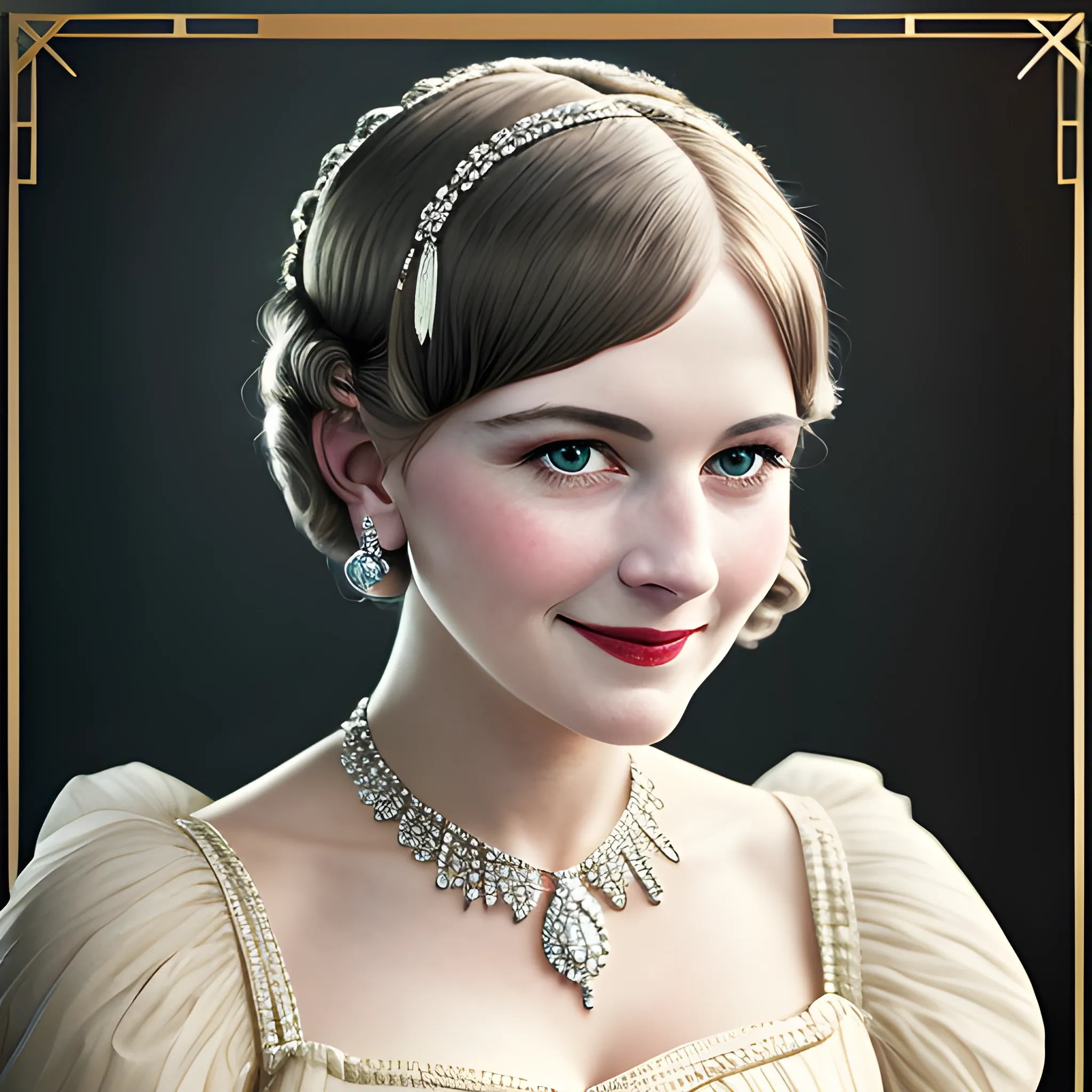 8k, Masterpiece, beautiful lady looking at her fiancee of camera ...