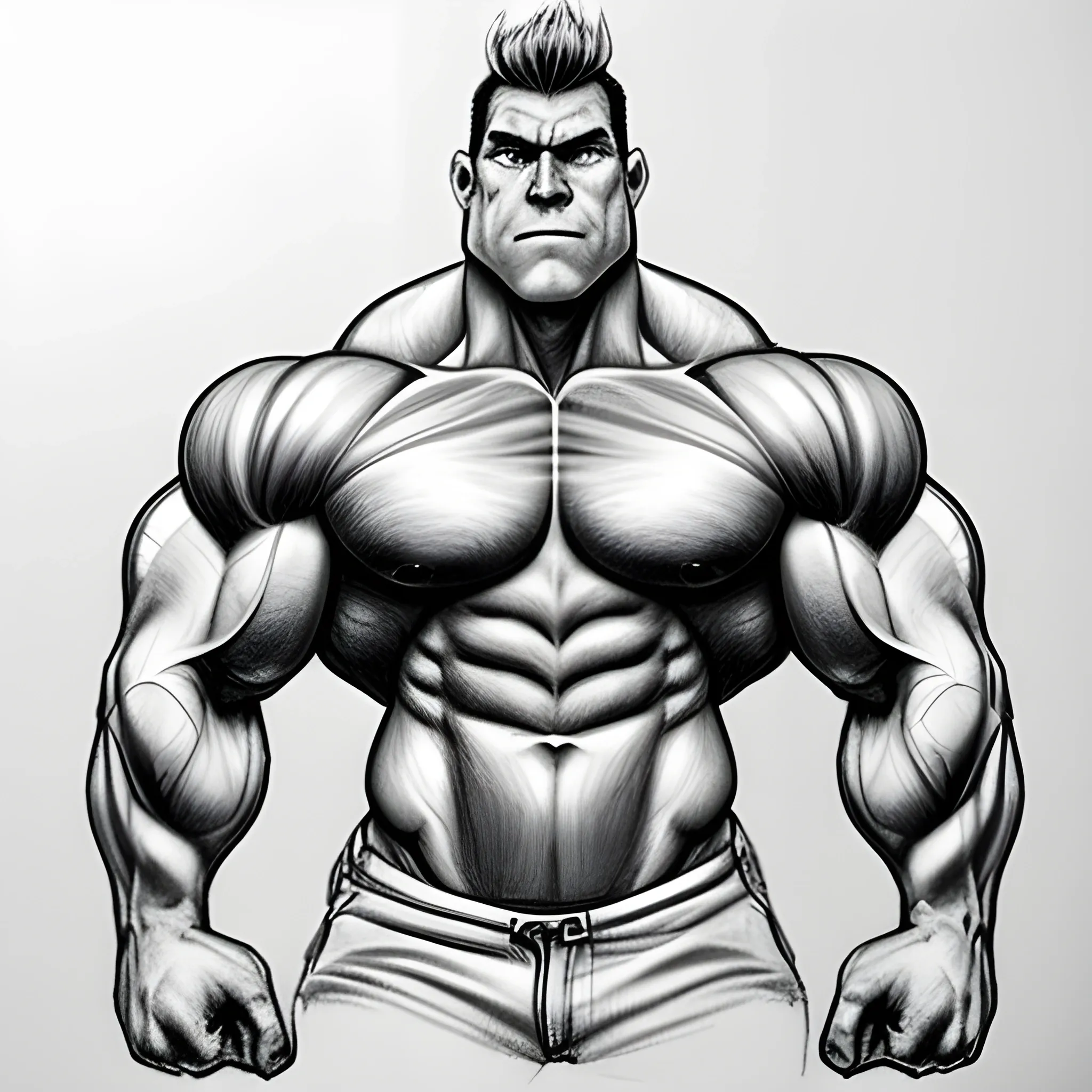 Pencil Sketch Muscle Big Morp Muscle man Muscles Morph Arthub ai