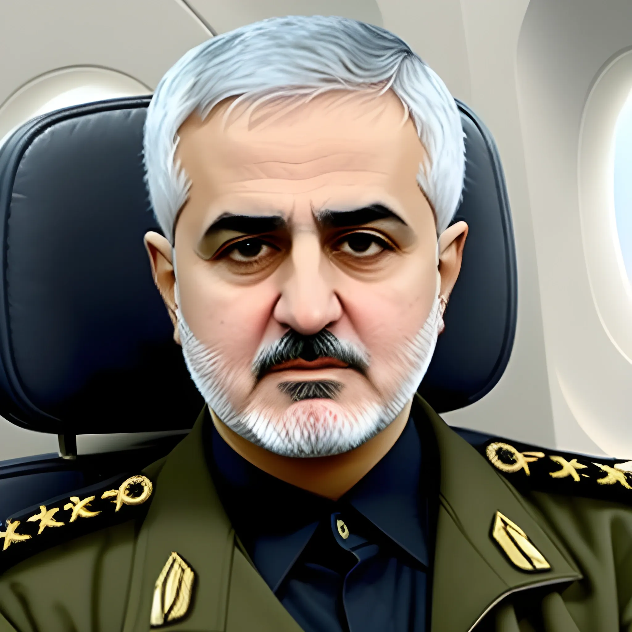 Qassem Soleimani In Airplane Arthub ai