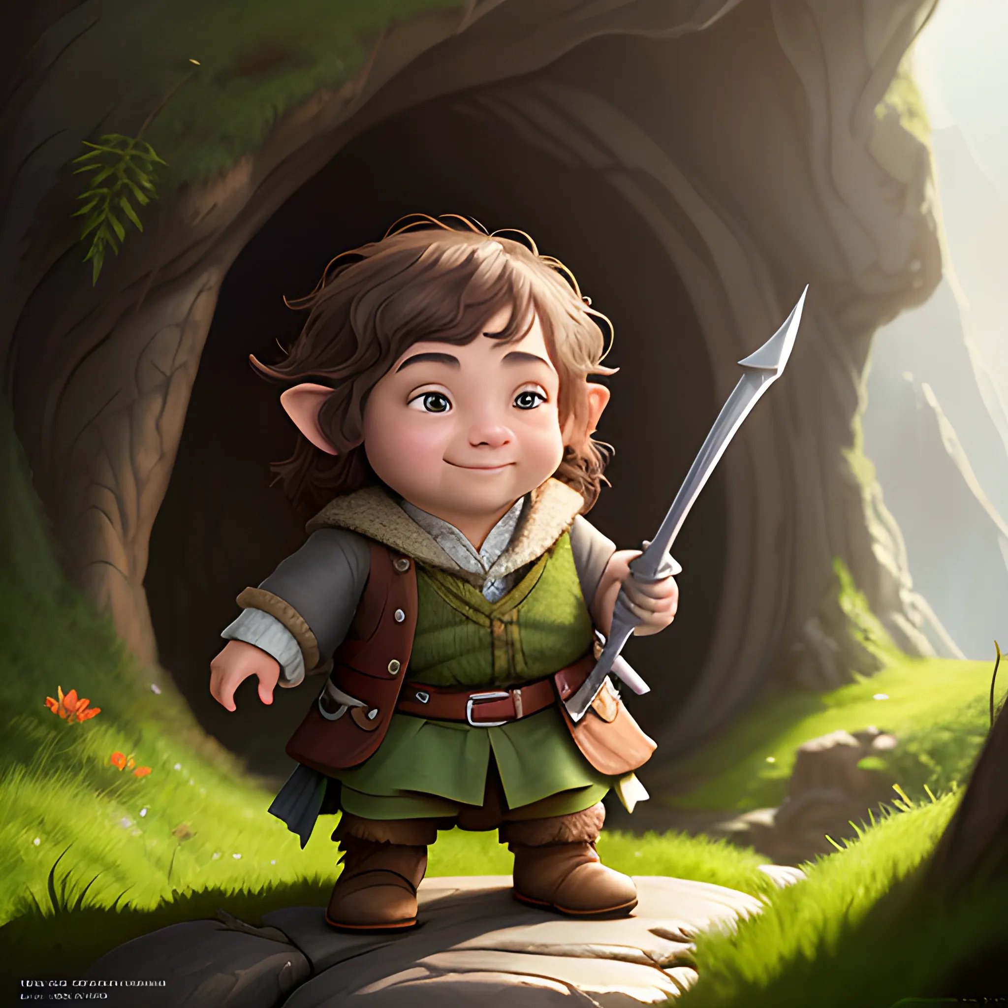 cute hobbit, cute halfling, halfling, hobbit, little person, ful ...