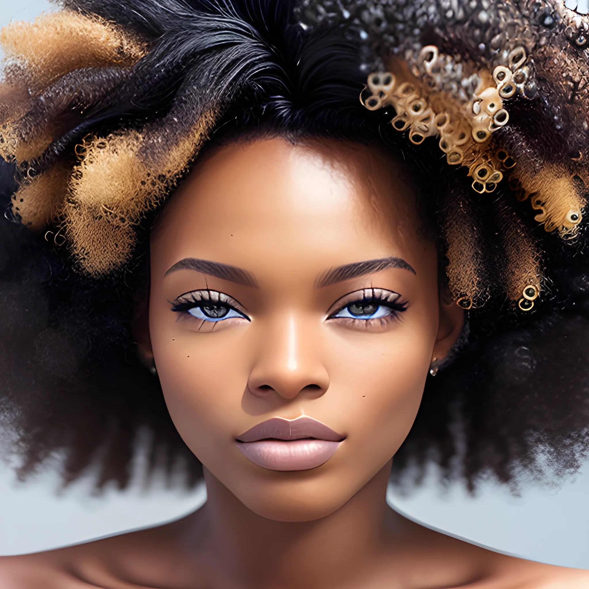 POV Close up Shot Of Black Model And Model With Curly Hair With POV Close up Shot Of Black Model And Model With Curly Hair With