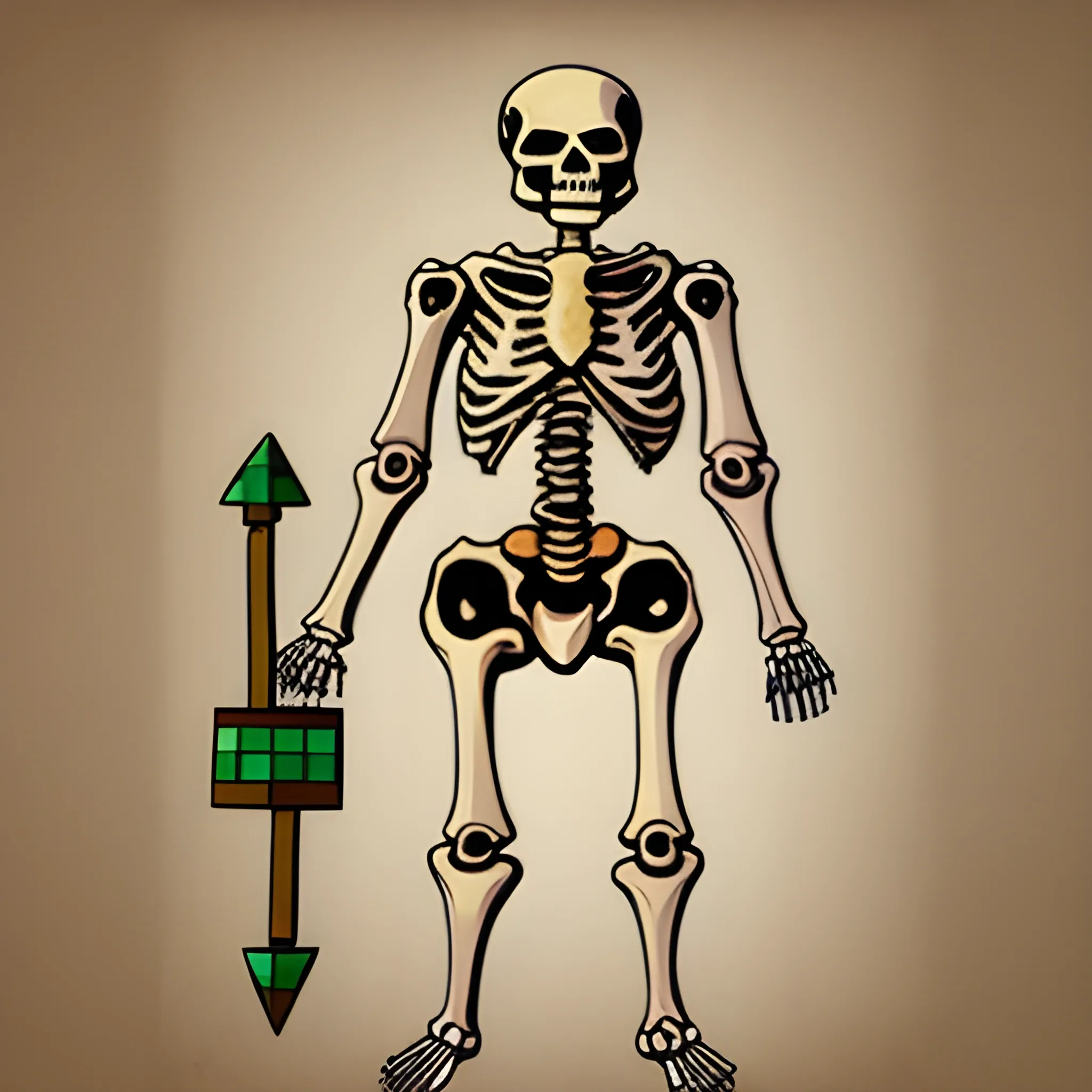 Minecraft Skeleton Drawing