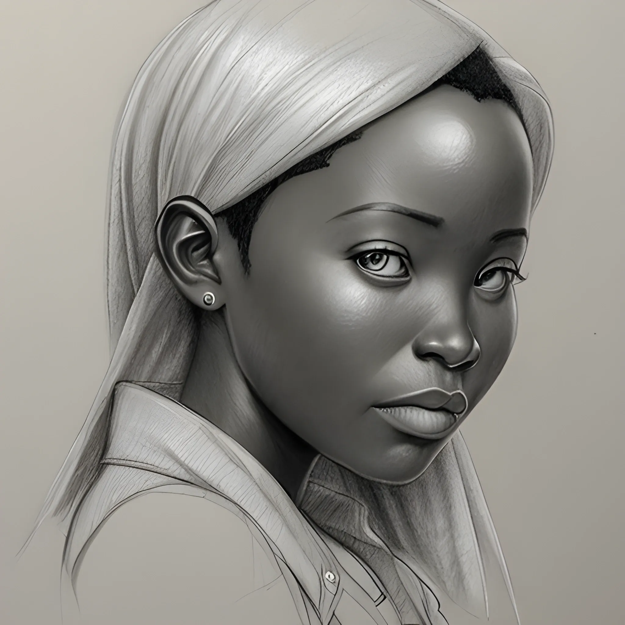 🇺🇬, Pencil Sketch - Arthub.ai