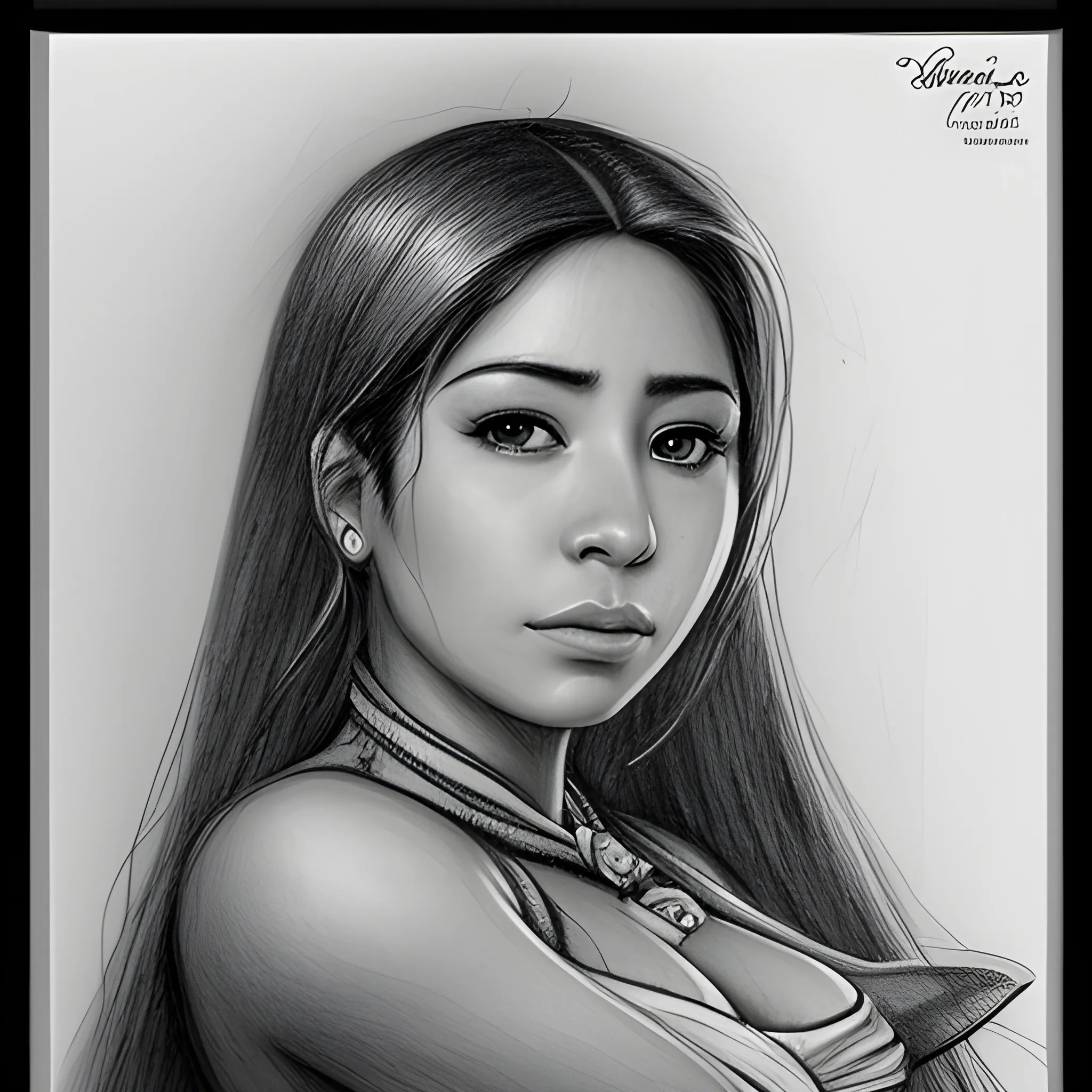 Ana Se ala La Pantalla Pencil Sketch Arthub ai