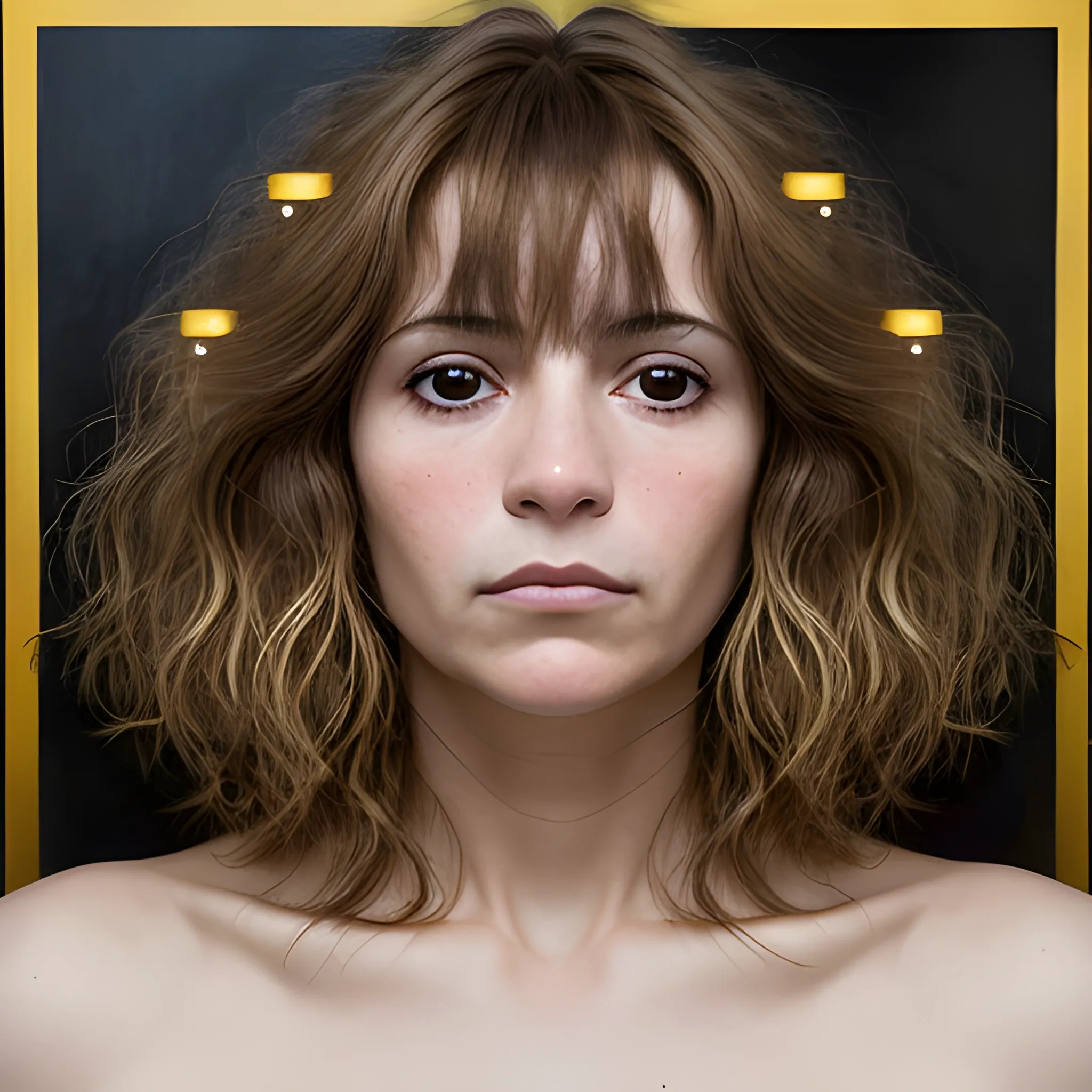 Retrato De Una Mujer De 25 A os Cabello Rubio Largo Ondulado De Retrato De Una Mujer De 25 A os Cabello Rubio Largo Ondulado De